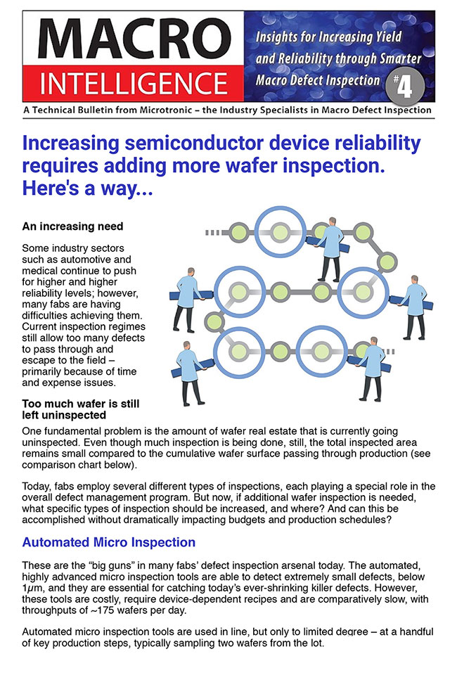 Semiconductor Wafer Macro Defect Inspection -Tech Bulletins